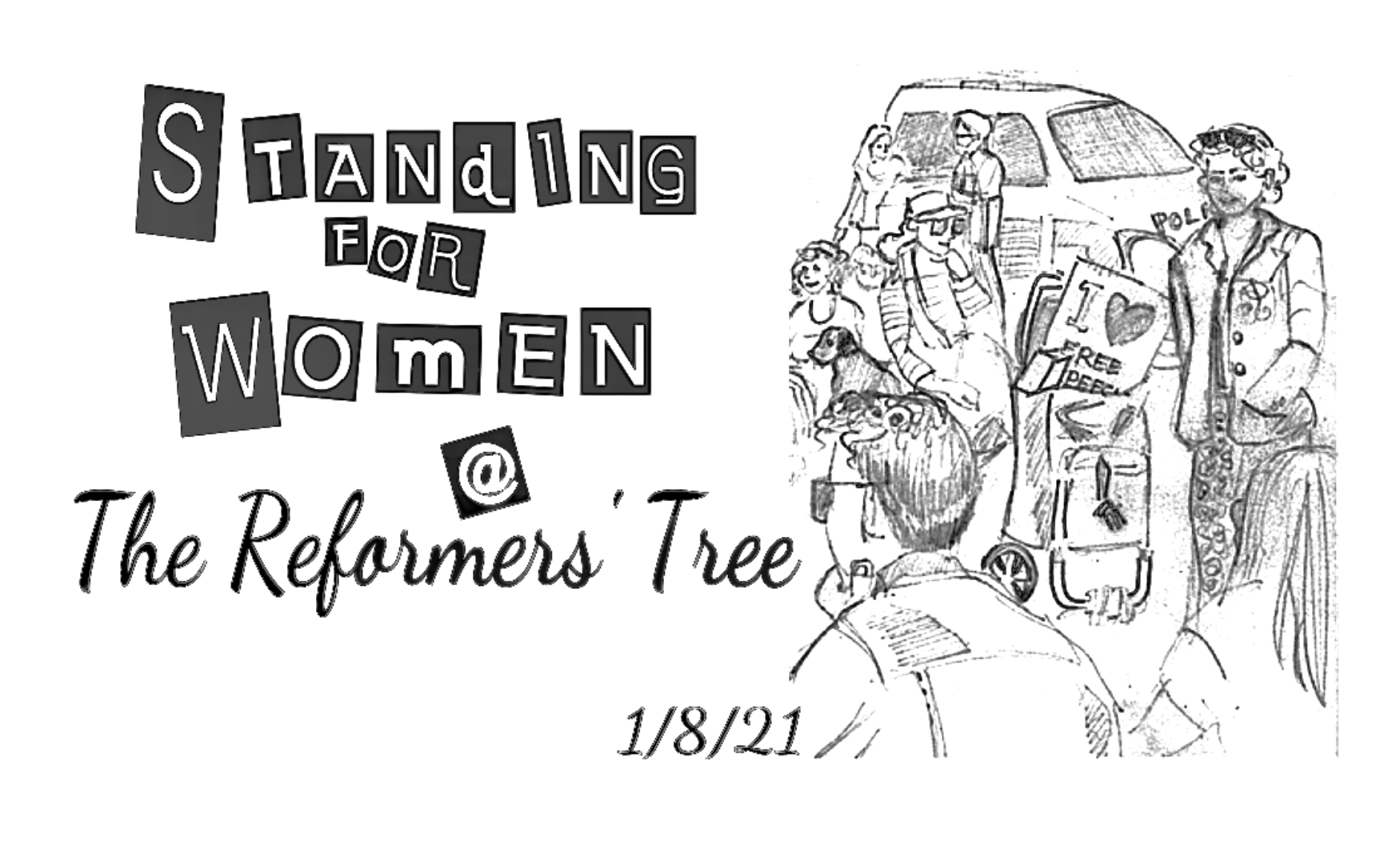 Standing for Women at the Reformers' Tree - August 2021 -Lily Maynard
